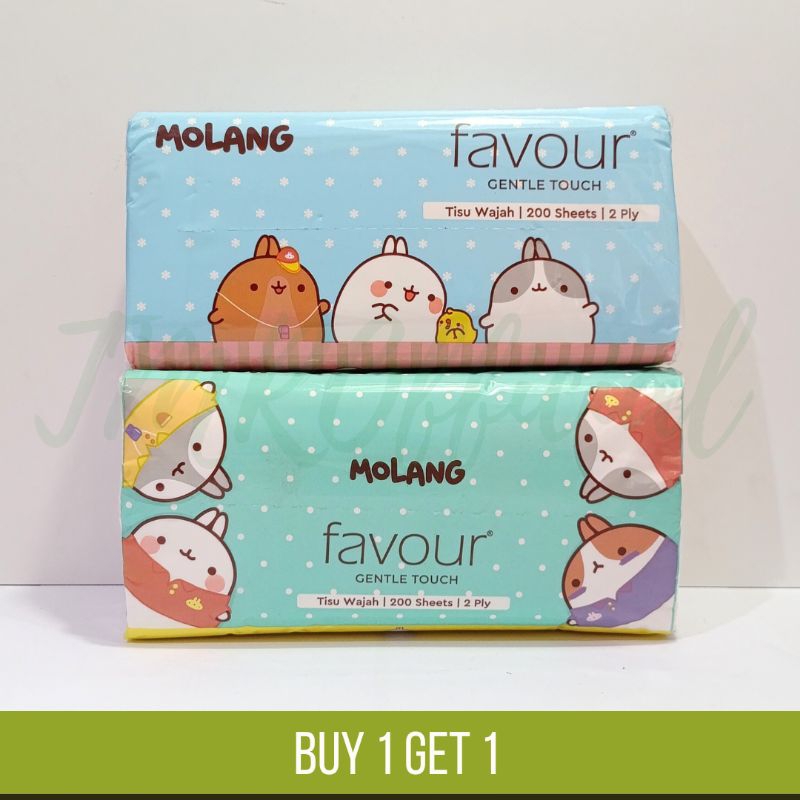Jual BELI 1 GRATIS 1 TISU MOLANG TISU WAJAH HALUS LEMBUT 200sheets ...
