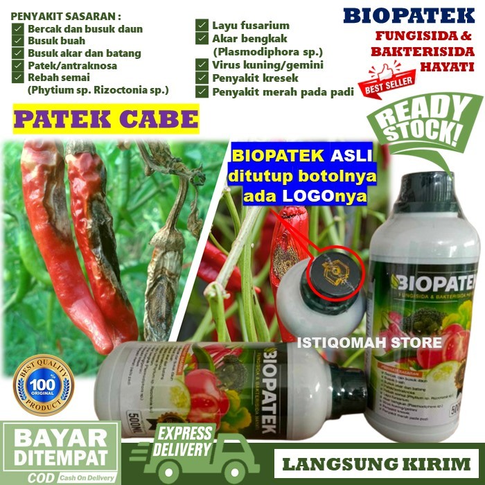 Jual BIOPATEK 500ML Fungisida Hayati untuk Mengatasi Hama Patek / Antraknosa pada semua Jenis ...