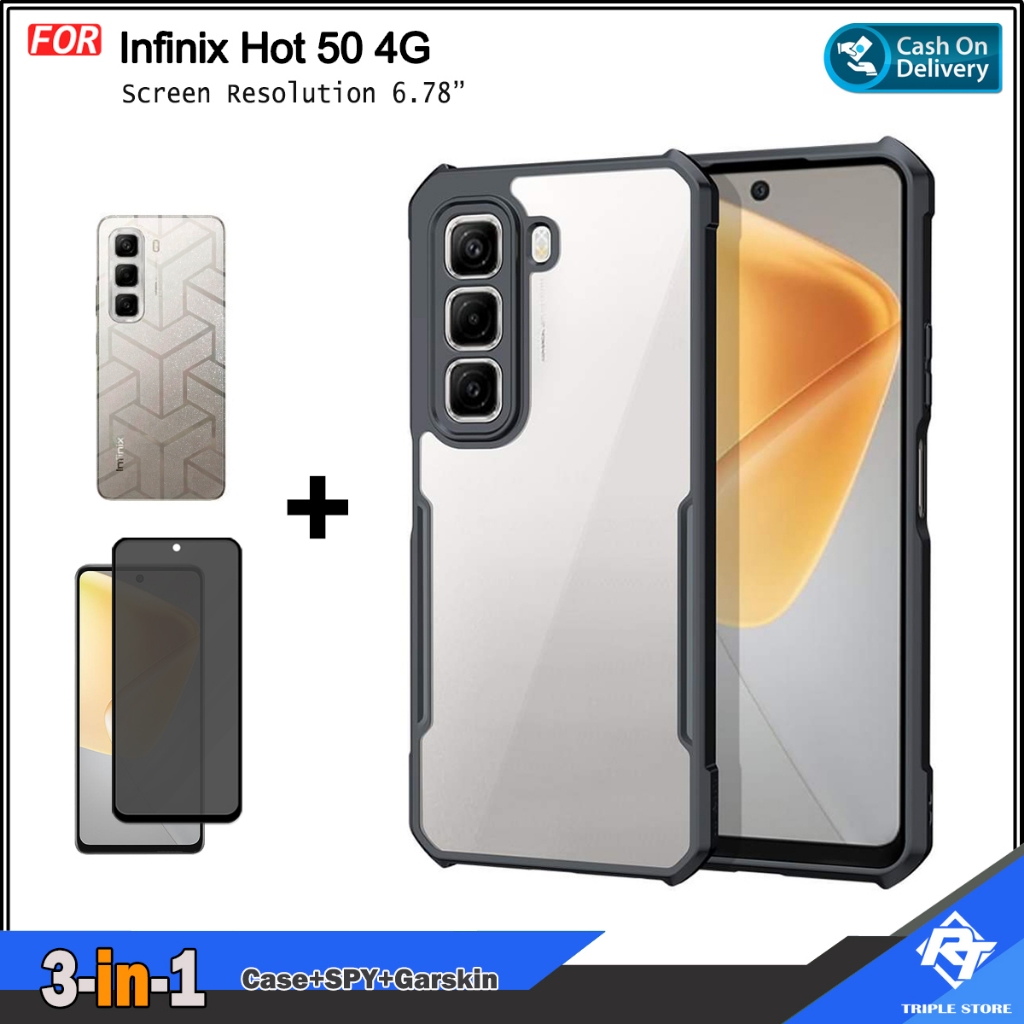 Jual Paket 3in1 Case Infinix Hot 50 4G 5G Hot 50i Infinix Note 40 4G | Shopee Indonesia