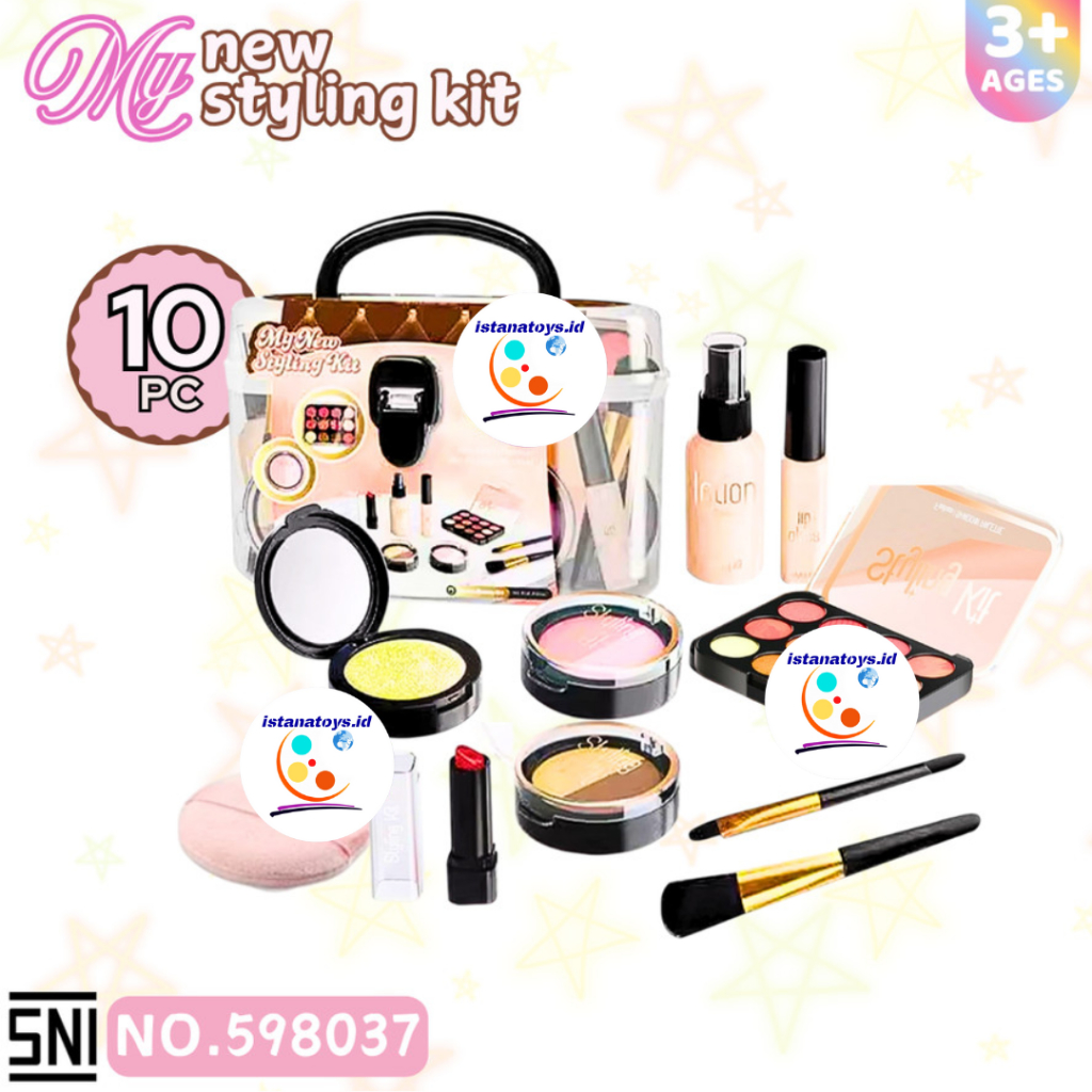 Jual ID Mainan My Styling makeup kit 10pc No.598037 | Shopee Indonesia