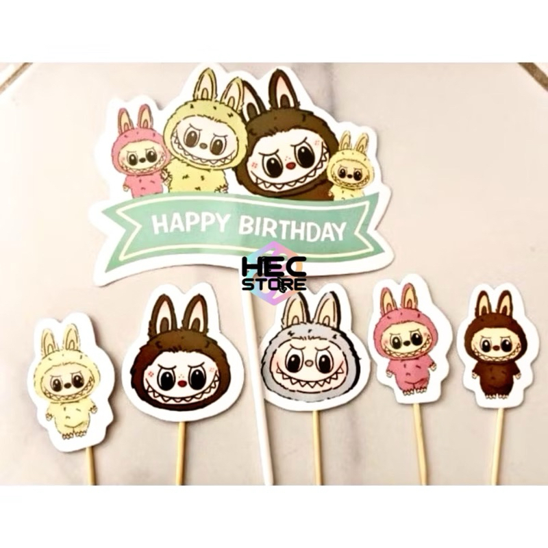 Jual TOPPER CAKE KARAKTER LABUBU | HIASAN KUE | TOPPER ULANG TAHUN ...