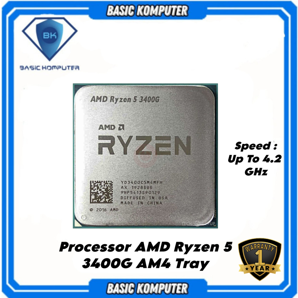 Jual PROCESSOR AMD RYZEN 5 3400G CPU SOCKET AM4 TRAY | Shopee Indonesia