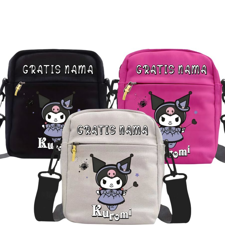 Jual Tas Selempang Kuromi Sekolah Anak Perempuan Tk Sd Selempang Gambar Kartun Kuromi Free ...