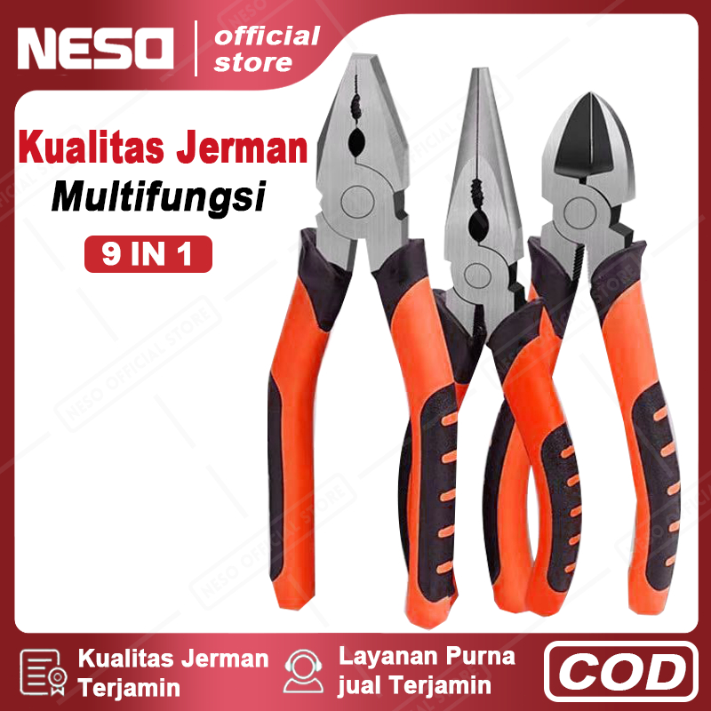 Jual NESO German Tool Tang Potong Kombinasi COD Lancip 6in1 6~8 inch ...