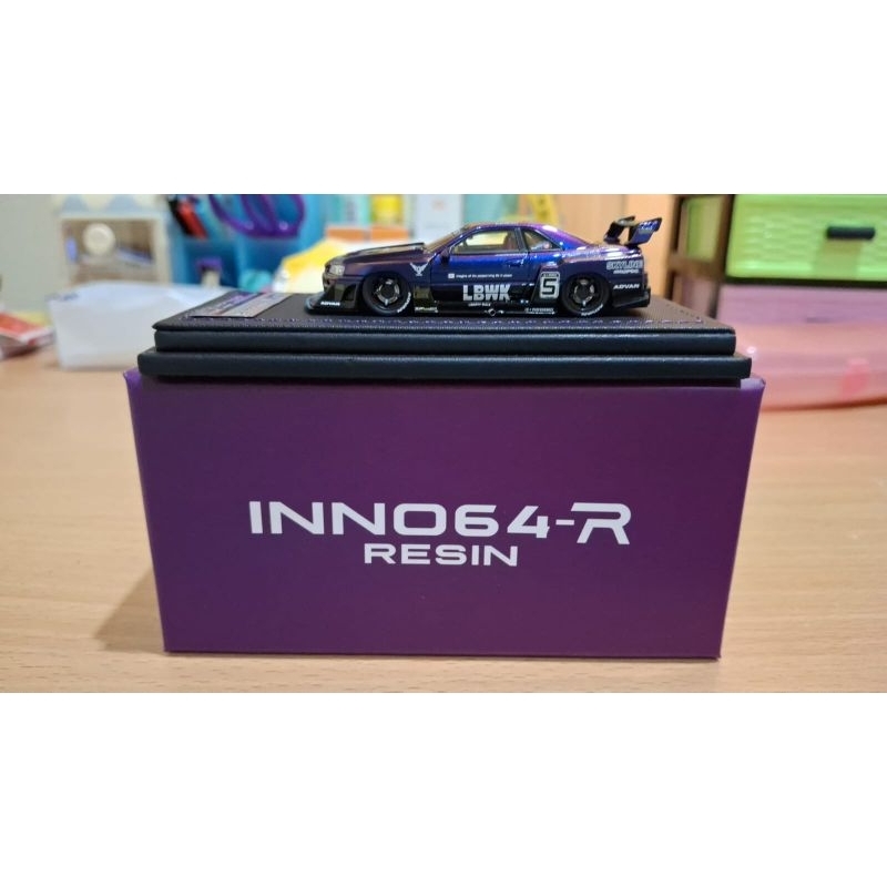 Jual INNO64 Resin Nissan Skyline GTR R34 LBWK Super Silhouette Midnight ...