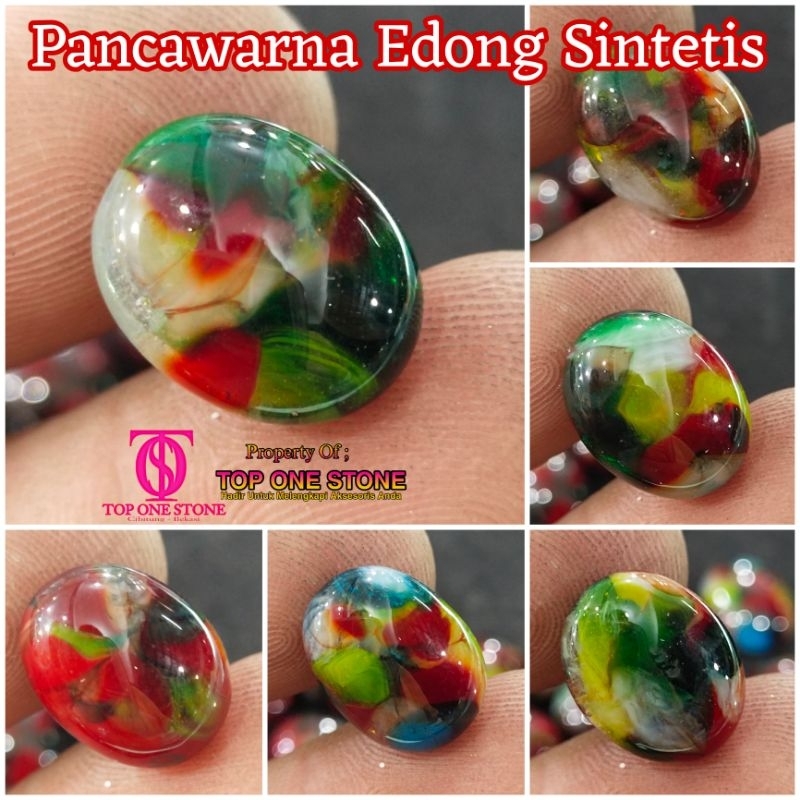 Jual [TOS] 1 pcs Batu Pancawarna Edong Sintetis | Shopee Indonesia