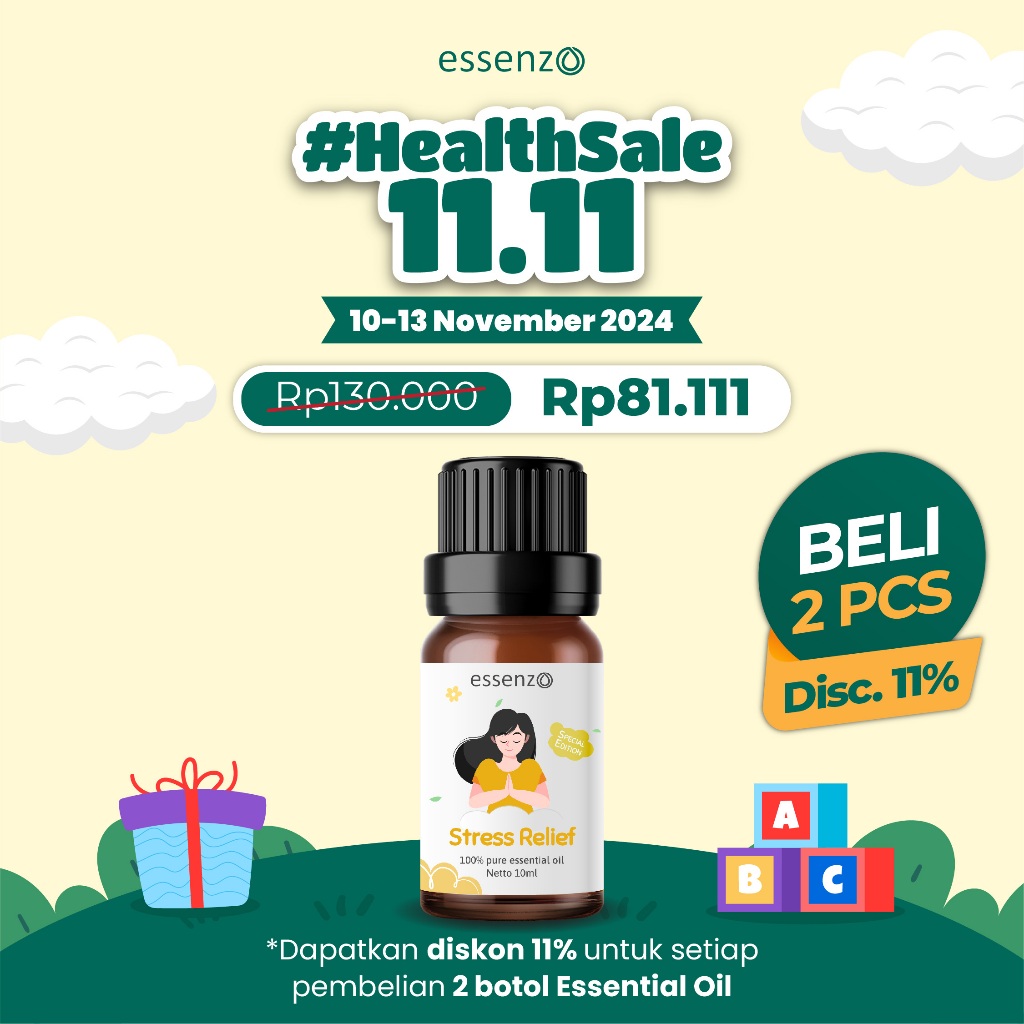 Jual Essenzo Stress Relief Essential Oil | Shopee Indonesia