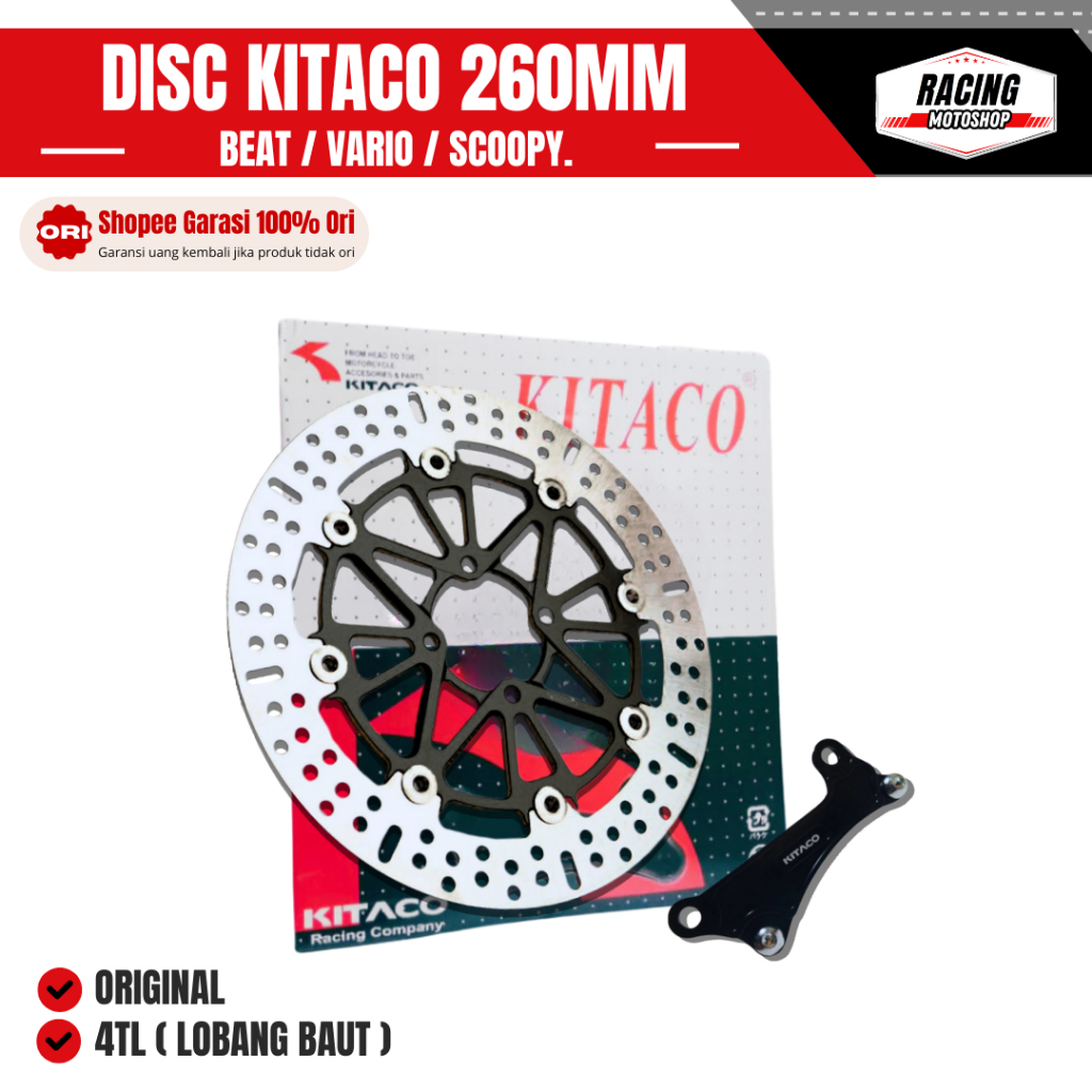 Jual DISC Brake piringan Cakram KITACO 260mm Mio beat Vario 125 Vario ...
