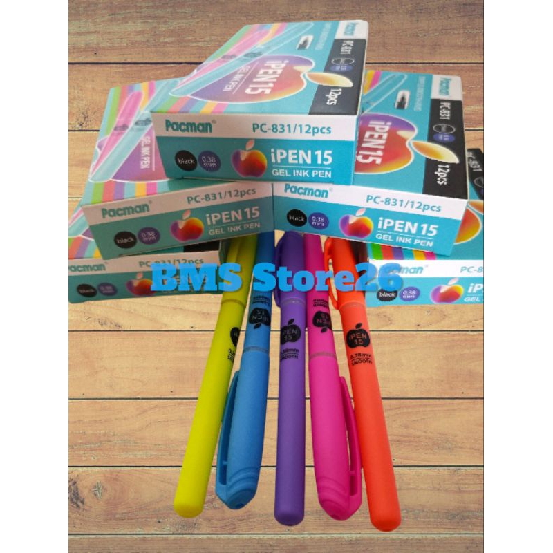 Jual Pulpen Ipen Gel Ink Pen - Pulpen Pacman - 1 Pack Isi 12 Pcs ...