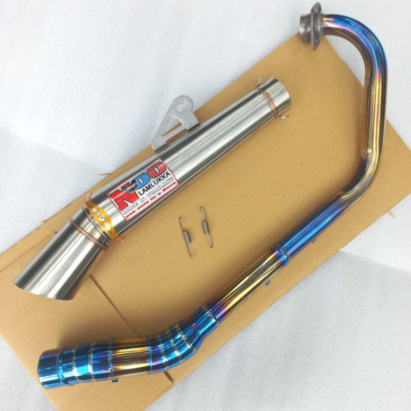 Jual 51mm Big elbow bluegold Noo Lamlukka exhaust pipe open Tmx 125/155 ...