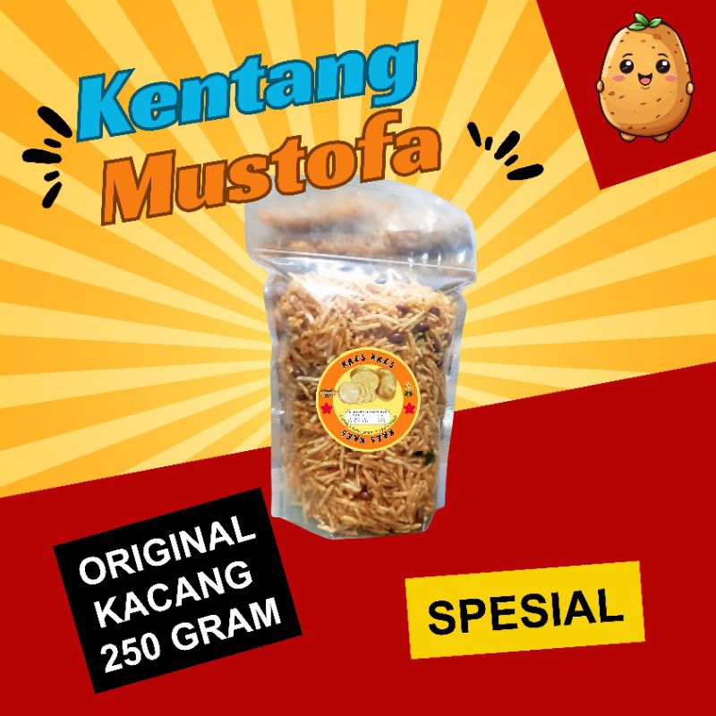 Jual Kres-Kres Kentang Mustofa Original, Oiginal Kacang, Pedas, Pedas ...