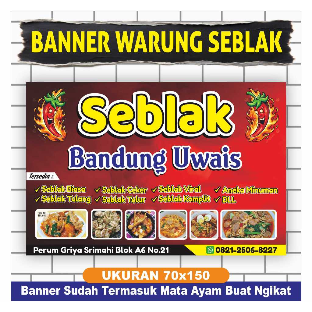 Jual Cetak spanduk Banner Jajanan / Cemilan / Sosis Bakar / Seblak DLL ...