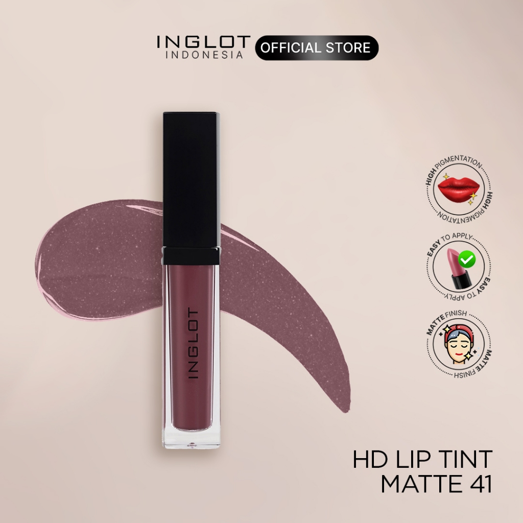 Jual INGLOT HD Lip Tint Matte 41 - Transferproof Matte Liquid Lipstick ...