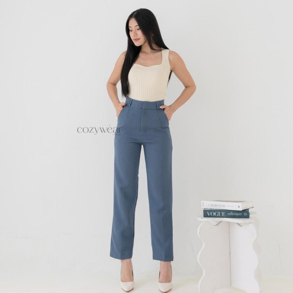Jual [COZY.WEAR] Save Pants (168) | 1set with belt Celana Highwaist ...
