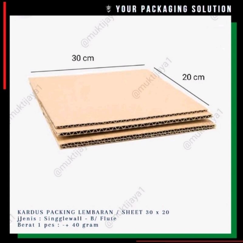 Jual Sheet Packing • 30x20cm • Karton/ Kardus Lembaran | Shopee Indonesia