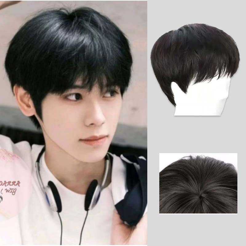 Jual Rambut Palsu Rambut Palsu Dewasa Wig Pria Cowok Pendek Wig Korea ...