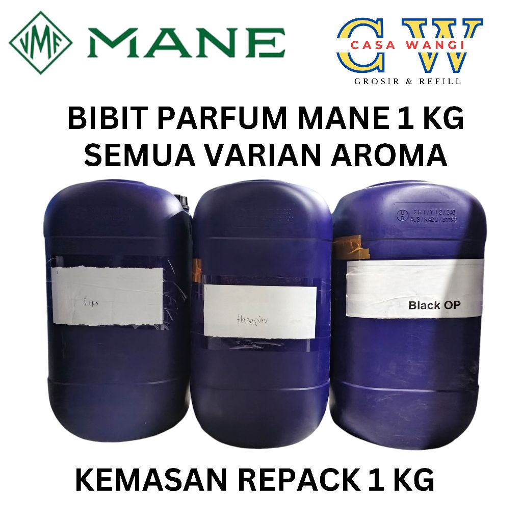 Jual (1 KG REPACK) MANE REPACK KEMASAN 1 KG.BIBIT PARFUM MURNI 100% ...