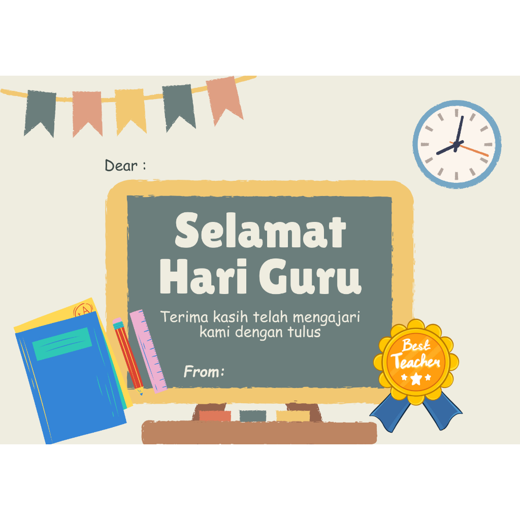 Jual Kartu Ucapan Hari Guru isi 10 lembar /greeting card | Shopee Indonesia