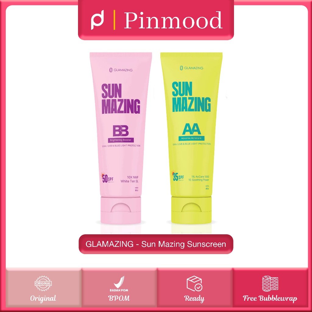 Jual GLAMAZING - SUNMAZING SERIES ( 50ml ) - Sunscreen Wajah Sun Mazing ...