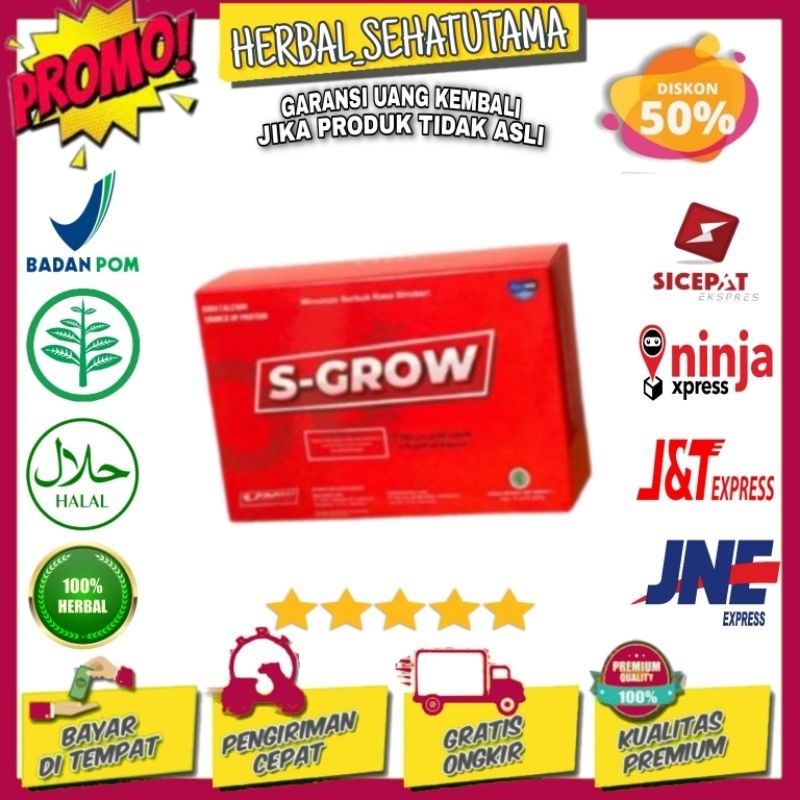 Jual S-GROW ORIGINAL SUSU PENINGGI BADAN ISI 10sachet/1BOX, SUSU ...