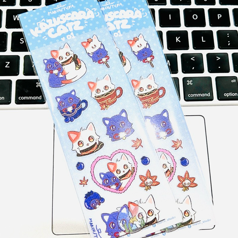 Jual genshin kazuscara catz sticker transparant glitter kazuha ...