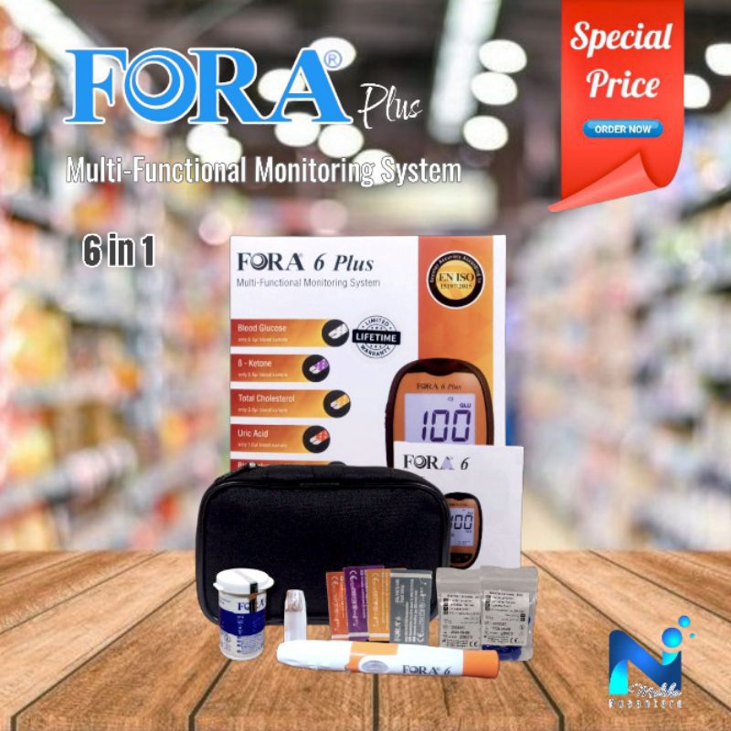 Jual Cek Gula Darah 6in1 Multi Parameter Fora 6 Plus Bergaransi Resmi ...