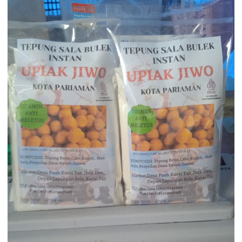 Jual Tepung Sala Lauak Pariaman Praktis 1KG UPIAK JIWO Oleh-oleh khas ...
