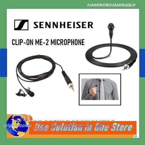 Jual Sennheiser ME-2 US Clip On Lavalier Microphone for 100 Series System - Original | Shopee ...