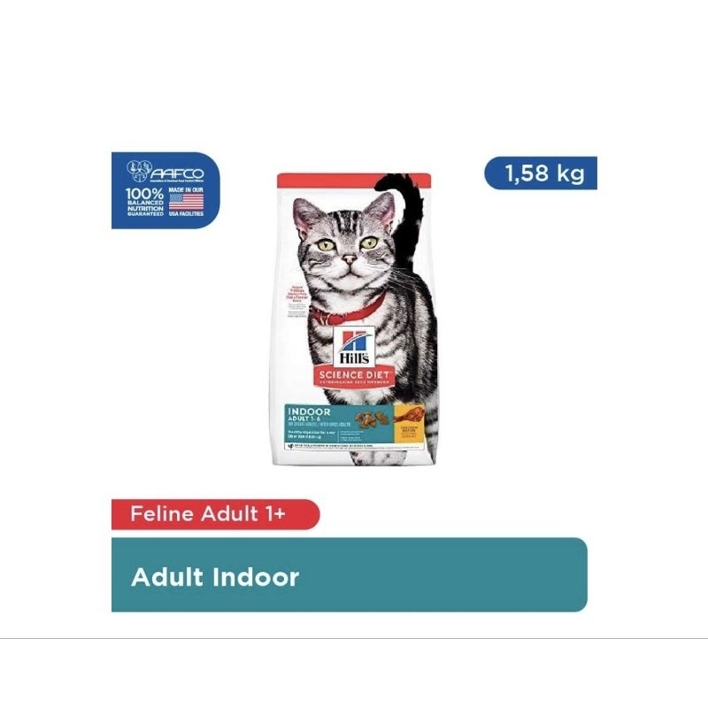 Jual Science Diet Hills Cat Indoor 1.58kg | Shopee Indonesia