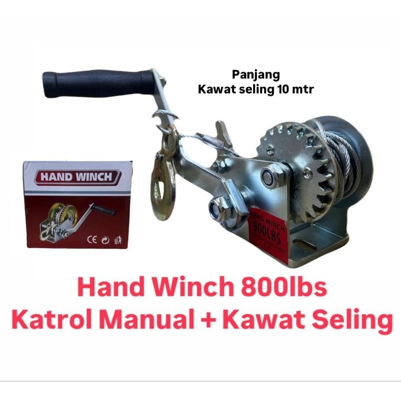 Jual Hand Winch Katrol Manual 800 Lbs 250kg | Shopee Indonesia