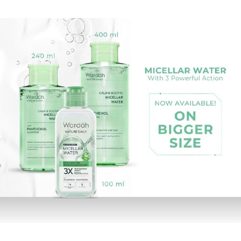 Jual WARDAH NATURE DAILY CALM & SOOTHE MICELLAR WATER | Shopee Indonesia