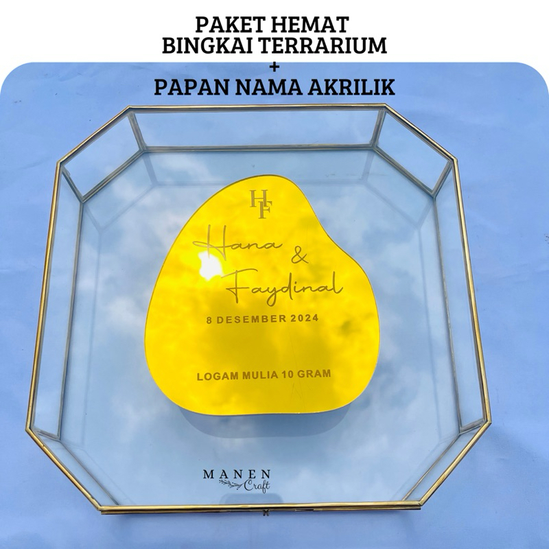 Jual PAKET HEMAT FRAME + PAPAN NAMA / FRAME MAHAR TERRARIUM / TETES AIR ...