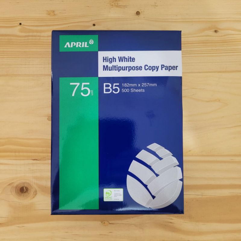 Jual Kertas HVS B5 75 gr April 500 lembar (High White Multipurpose Copy ...