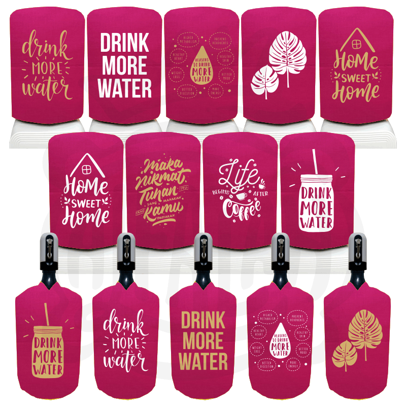 Jual Sarung Galon Duduk / Dispenser Aesthetic / Estetik 2 in 1 Tulisan ...