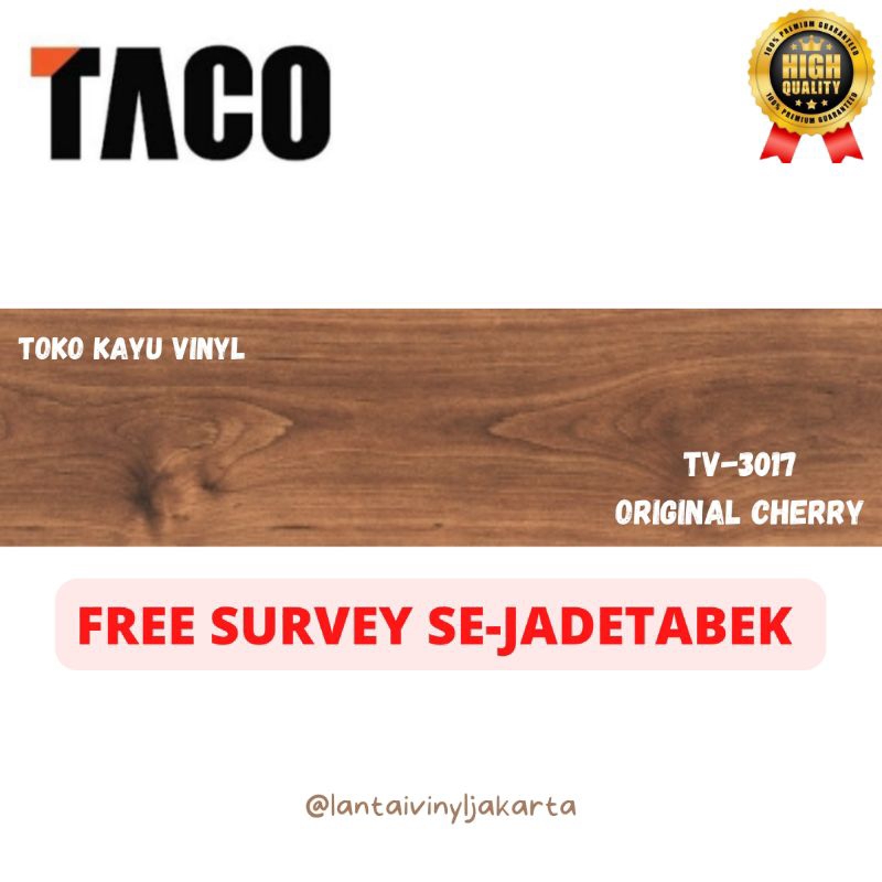 Jual TACO TV-3017 Original cherry lantai vinyl kayu tebal 3mm/box ...