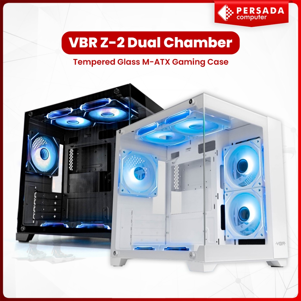 Jual VBR Z2 Dual Chamber Tempered Glass M-ATX Gaming Case | Shopee ...