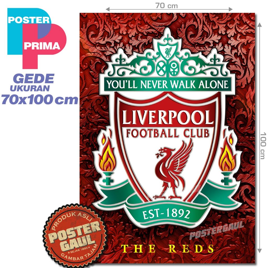Jual [NON COD] Poster Prima LIVERPOOL LOGO #PT034 - ukuran 70 x 100 cm ...