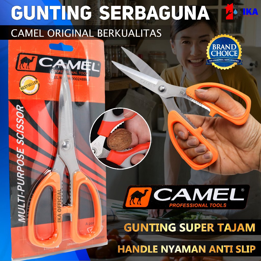 Jual Camel Gunting Serbaguna / Multifungsi Gunting Kertas kain ...