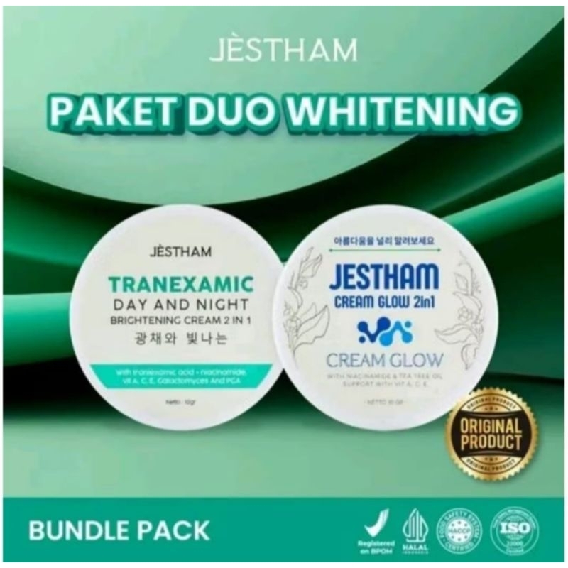 Jual Paket Duo Jestham Cream Glow 2in1 + Tranexamic Brightening Night ...