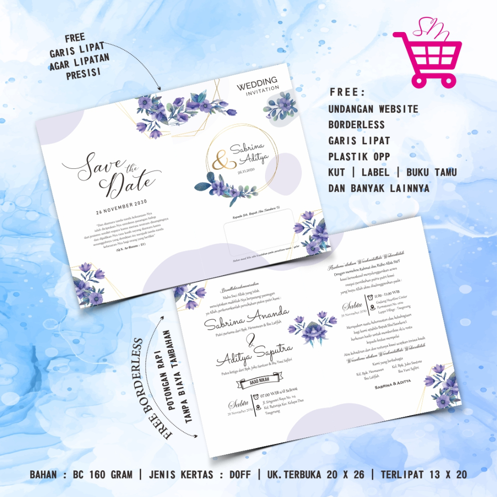 Jual Undangan Pernikahan | Undangan Motif Bunga | Undangan Terlaris ...