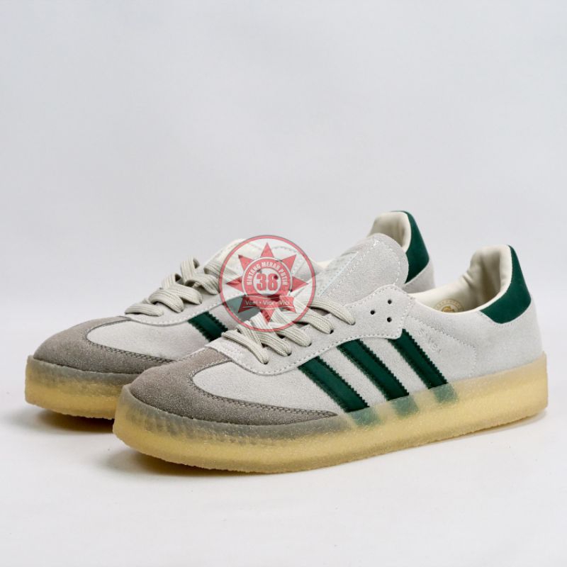 Jual ADIDAS SAMBA X KITH CLARKS X RONNIE FIEG - WHITE GREEN | Shopee ...