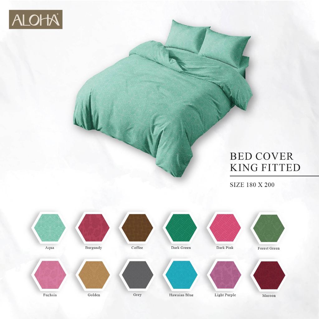 Jual Aloha - Bed Cover Set King 180x200 Tinggi 20 Emboss "Live ...