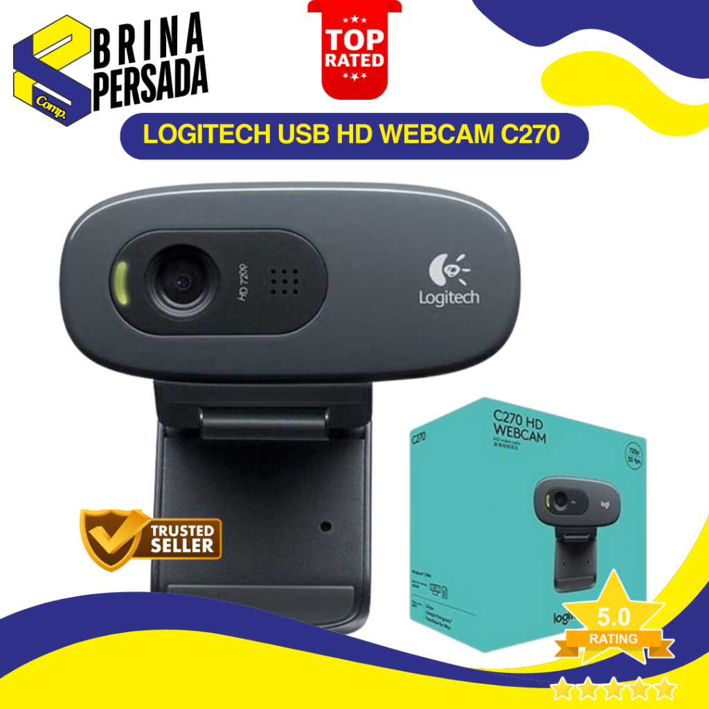 Jual Logitech USB HD Webcam C270 with Microphone | Shopee Indonesia