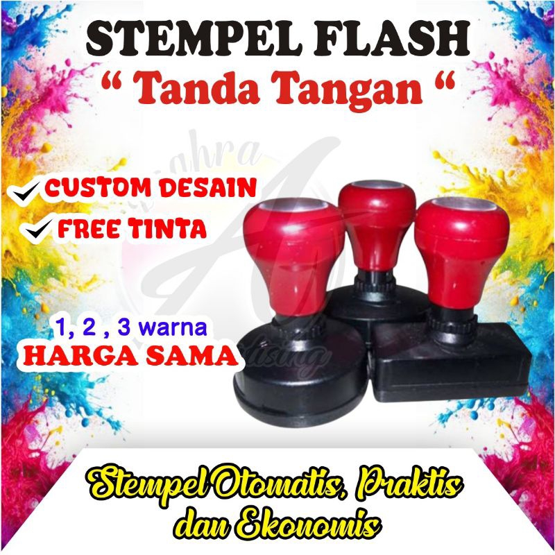 Jual stempel flash, tandan tangan, TTD, Paraf, stempel praktis, stempel ...