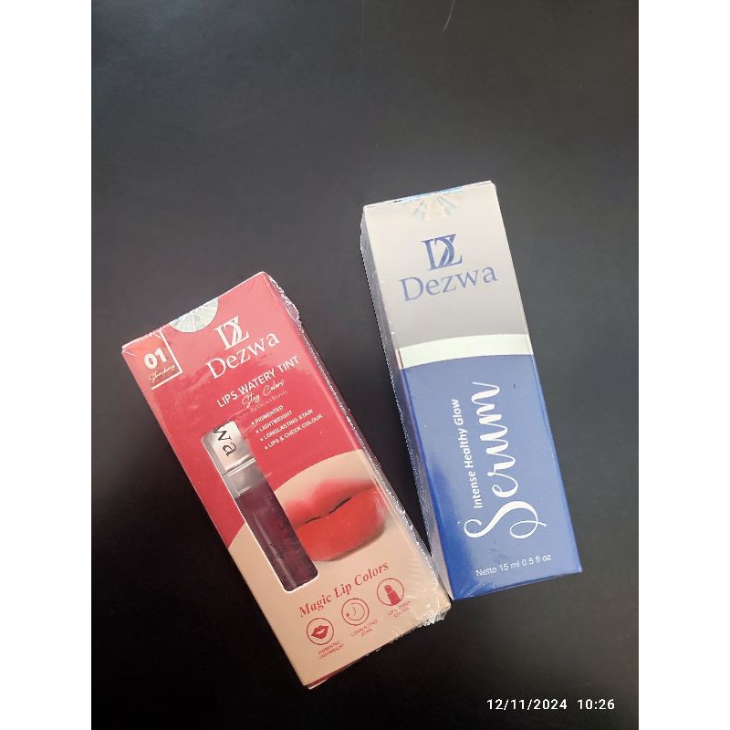 Jual Paket hemat serum wajah + lips tin dezwa | Shopee Indonesia