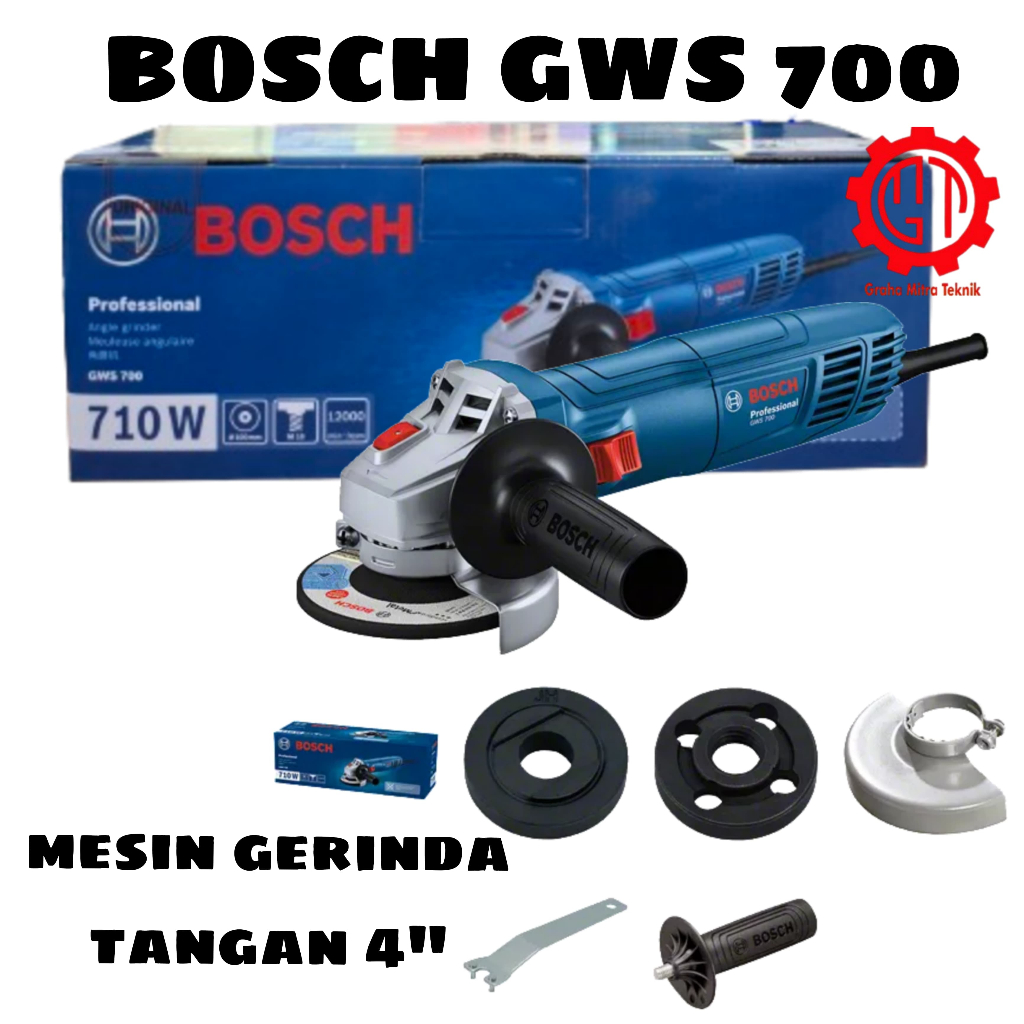 Jual GERINDA BOSCH GWS 700 Mesin Gerinda Tangan 4" - Gurinda Angle Disc ...