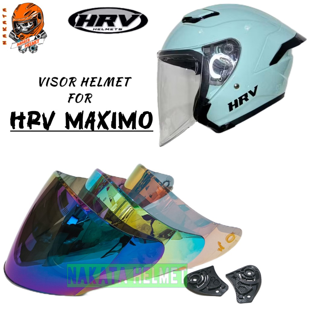 Jual try Kaca helm HRV MAXIMO flat visor helmet hrv maksimo kyrz red ...