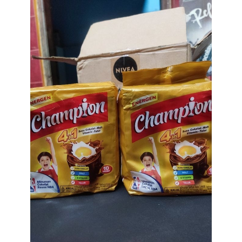 Jual Energen Champion Susu Coklat Malt isi 10pcs | Shopee Indonesia