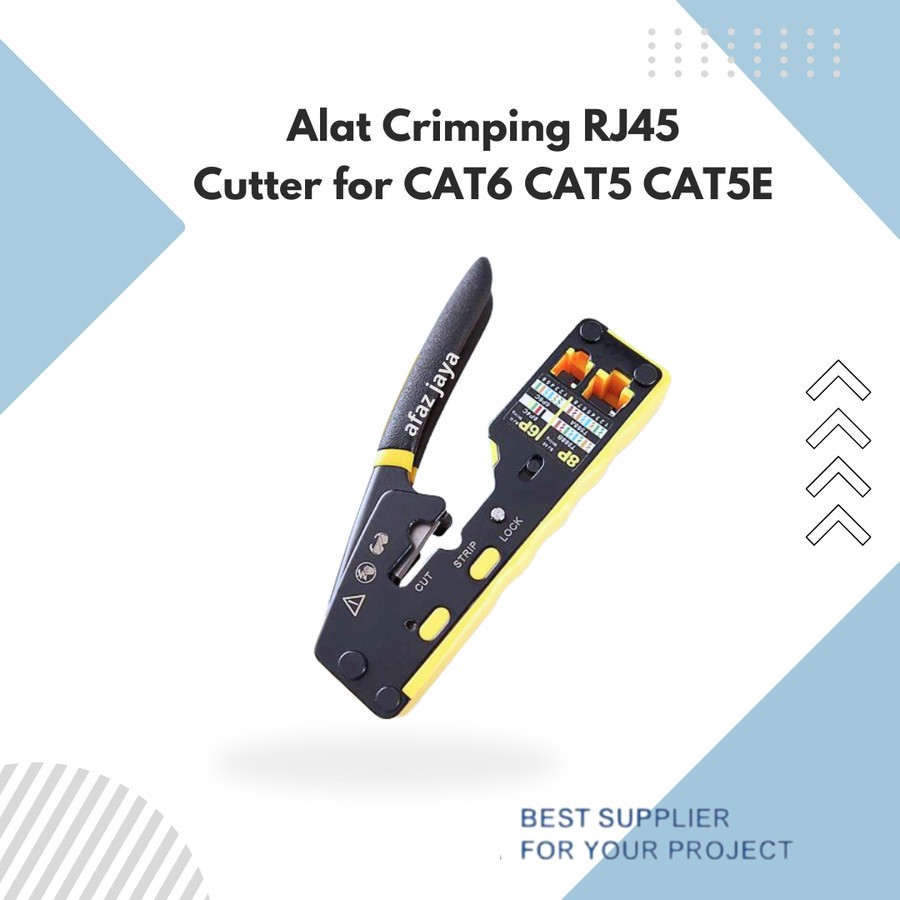 Jual Alat Crimping Tang RJ45 CAT6 CAT5 CAT5E Pass Through Cutter Tang ...