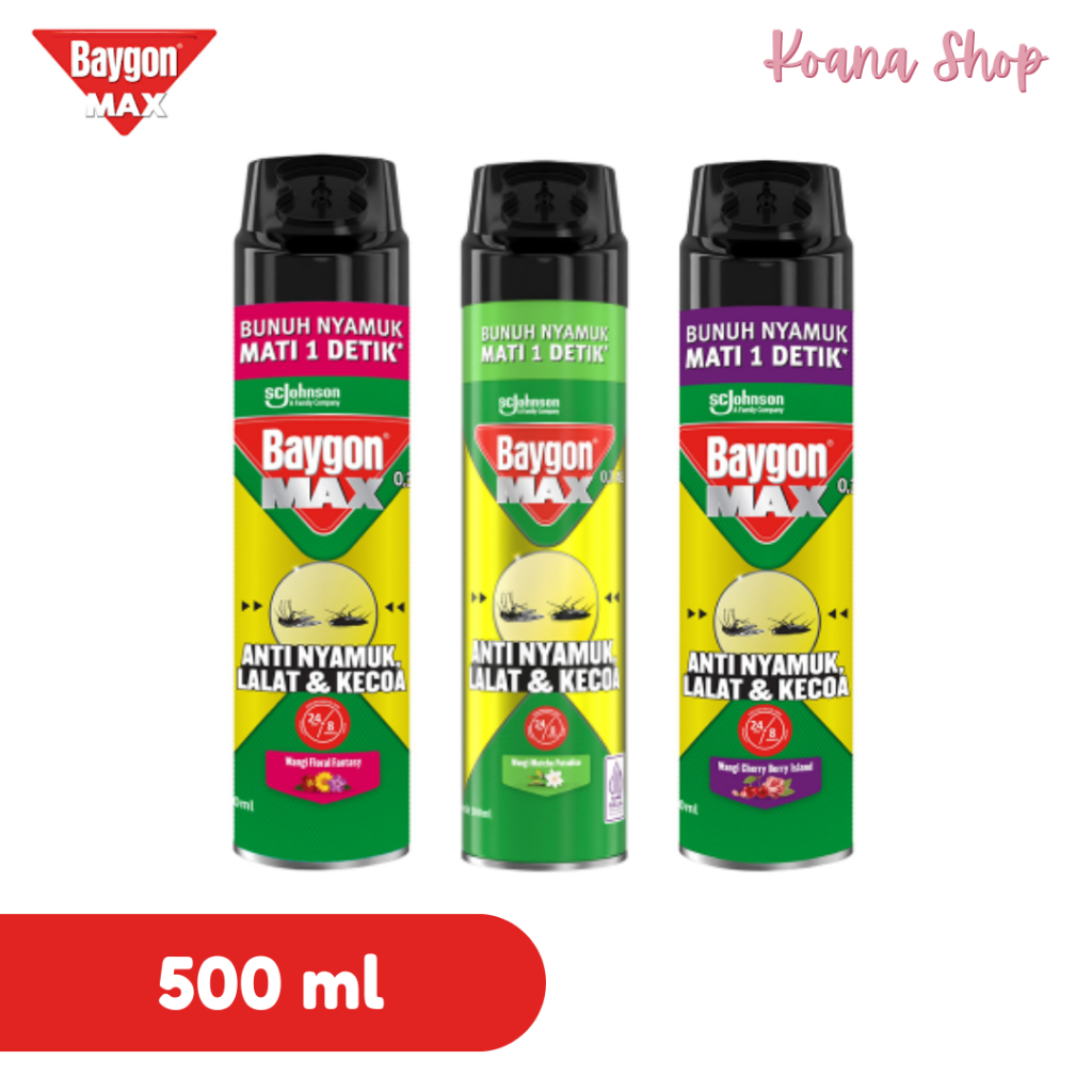 Jual Baygon MAX Anti Nyamuk, Lalat, dan Kecoa 500 ml | Shopee Indonesia